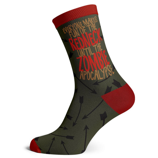 Zombie Apocalypse Socks - Premium Cotton, Funny Novelty Socks for ...