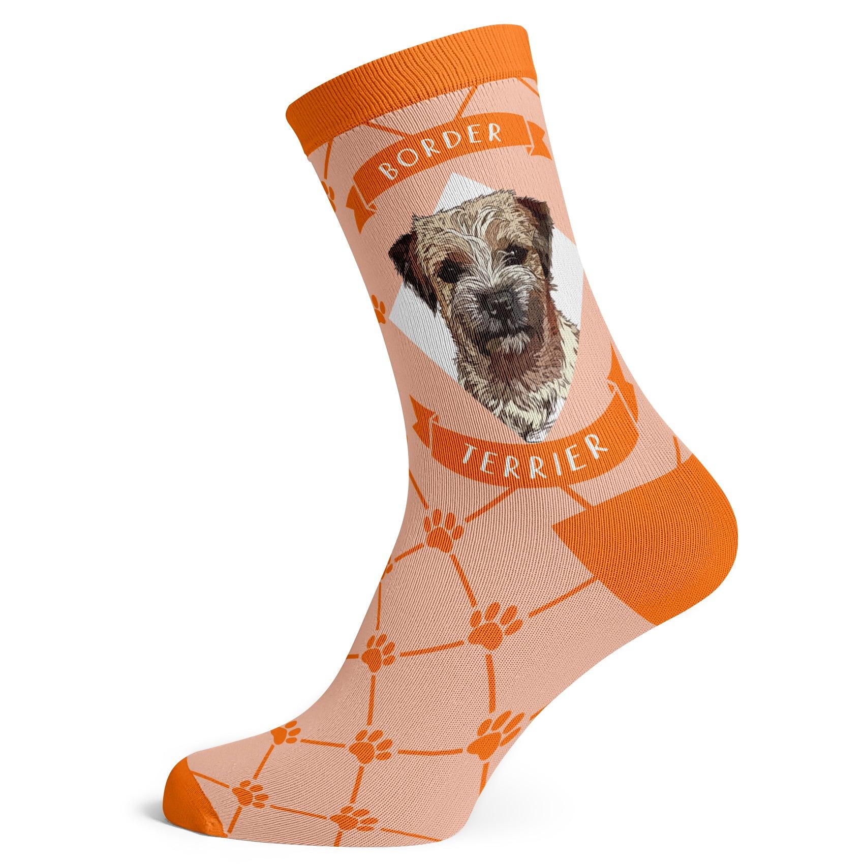 Border Terrier Socks - Comfortable & Durable Novelty Socks for Dog ...