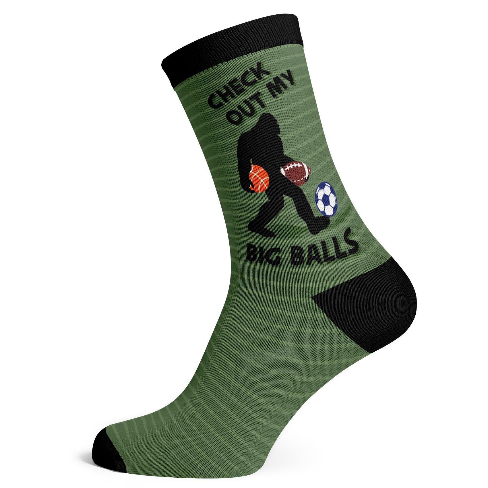 Sports Big Balls Socks - Premium Cotton Novelty Socks for Sports Lovers ...