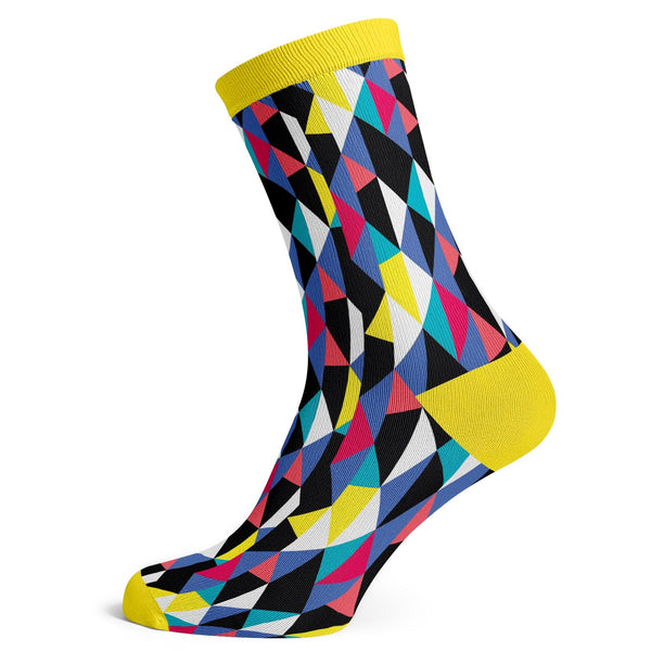 Abstract Triangles Socks - Stylish Geometric Patterned Socks for Trendy ...