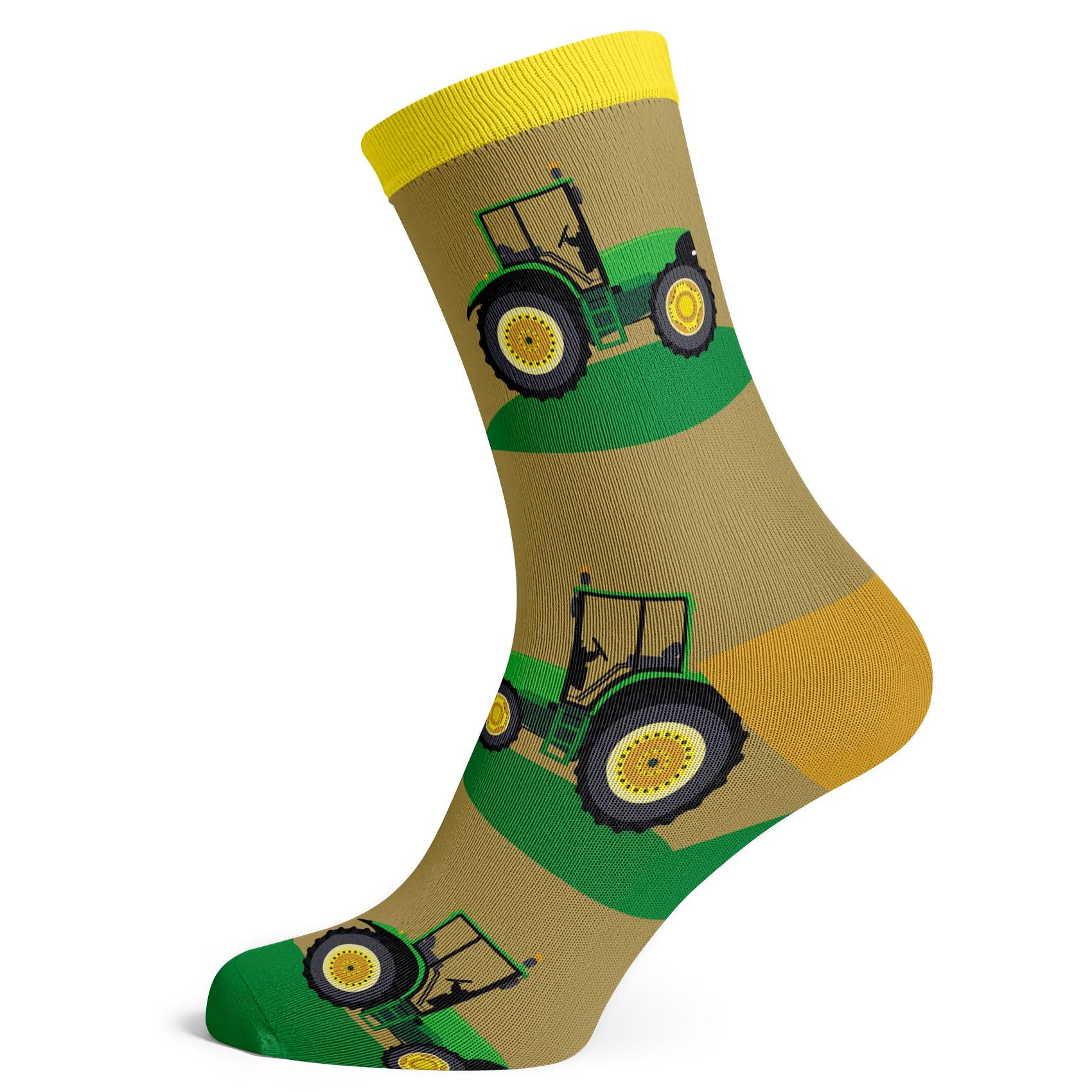Tractors Socks - Premium Cotton Novelty Socks for Hobby Enthusiasts ...