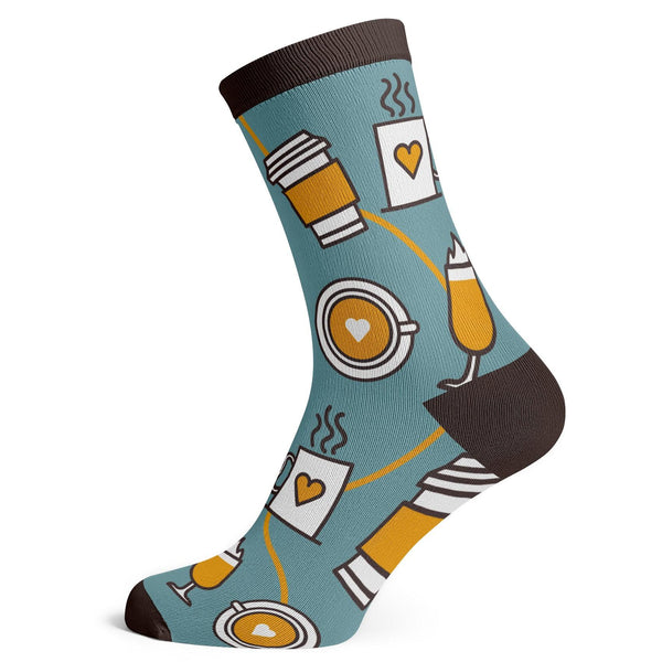 Coffee Collage Socks - Cozy & Stylish Footwear for Coffee Lovers ...