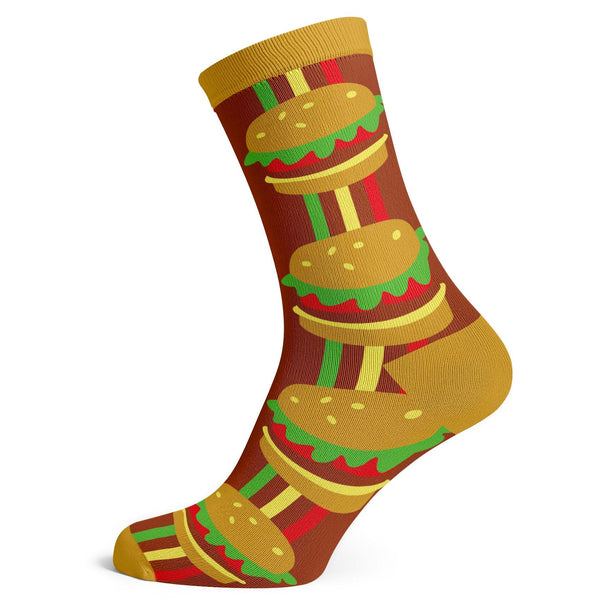 Hamburgers Socks - Fun & Quirky Socks for Foodies and Sock Lovers ...