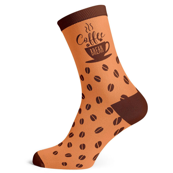 Coffee Break Socks - Fun Coffee Patterned Novelty Socks for Coffee ...